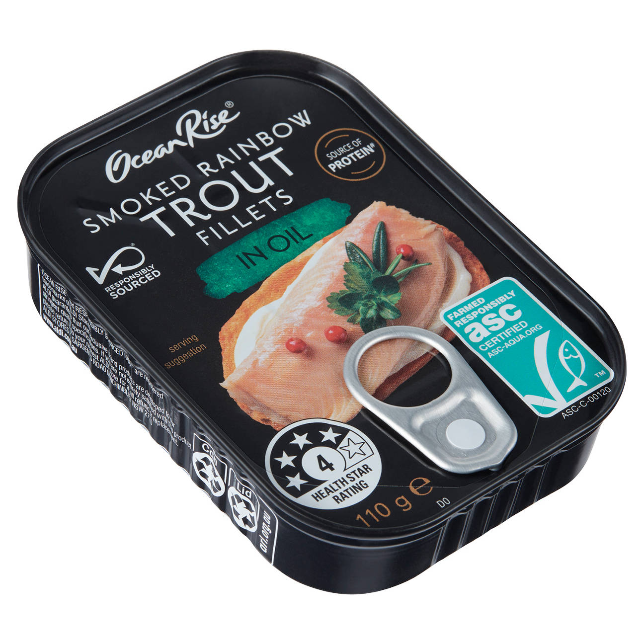 Smoked Rainbow Trout Fillets In Oil 110g