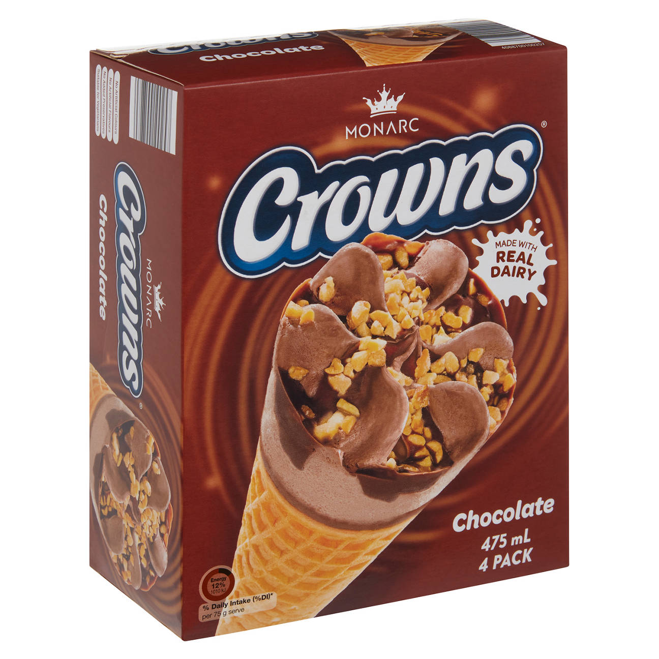 Chocolate Cones 4 Pack 475ml