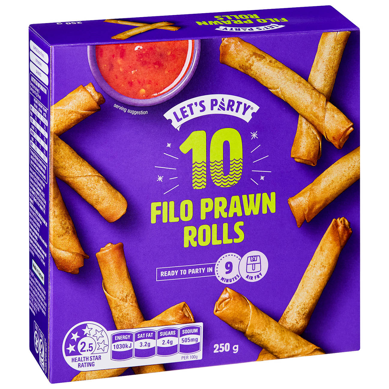 Filo Prawn Rolls 10 Pack 250g