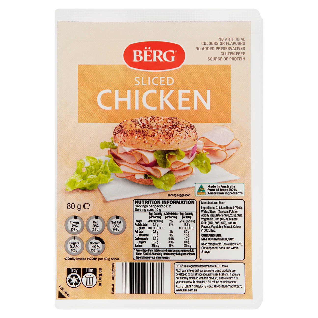 Chicken Sliced 80g