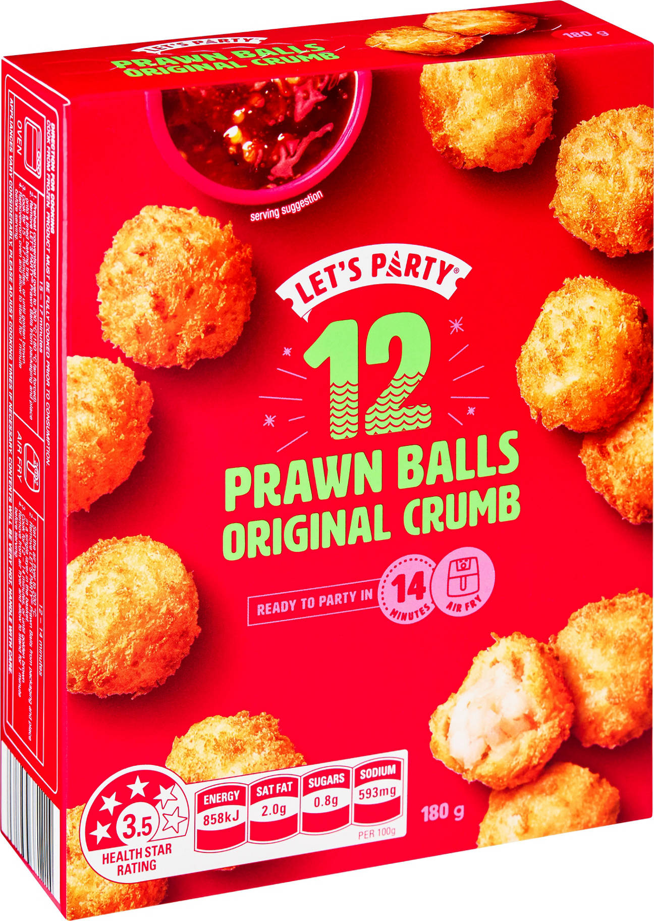Prawn Balls Original Crumb 12 Pack 180g