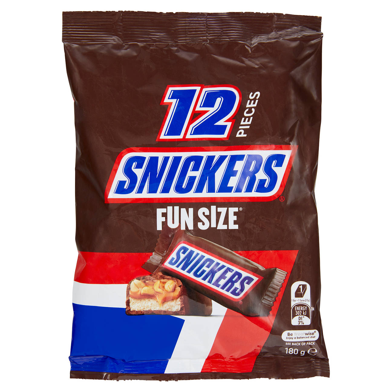Snickers Fun Size Share Pack Chocolate 12 Pack 180g