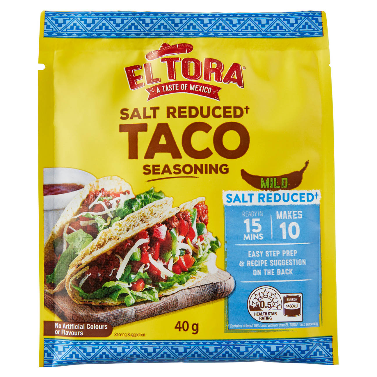 Salt Reduced Taco Seasoning 40g