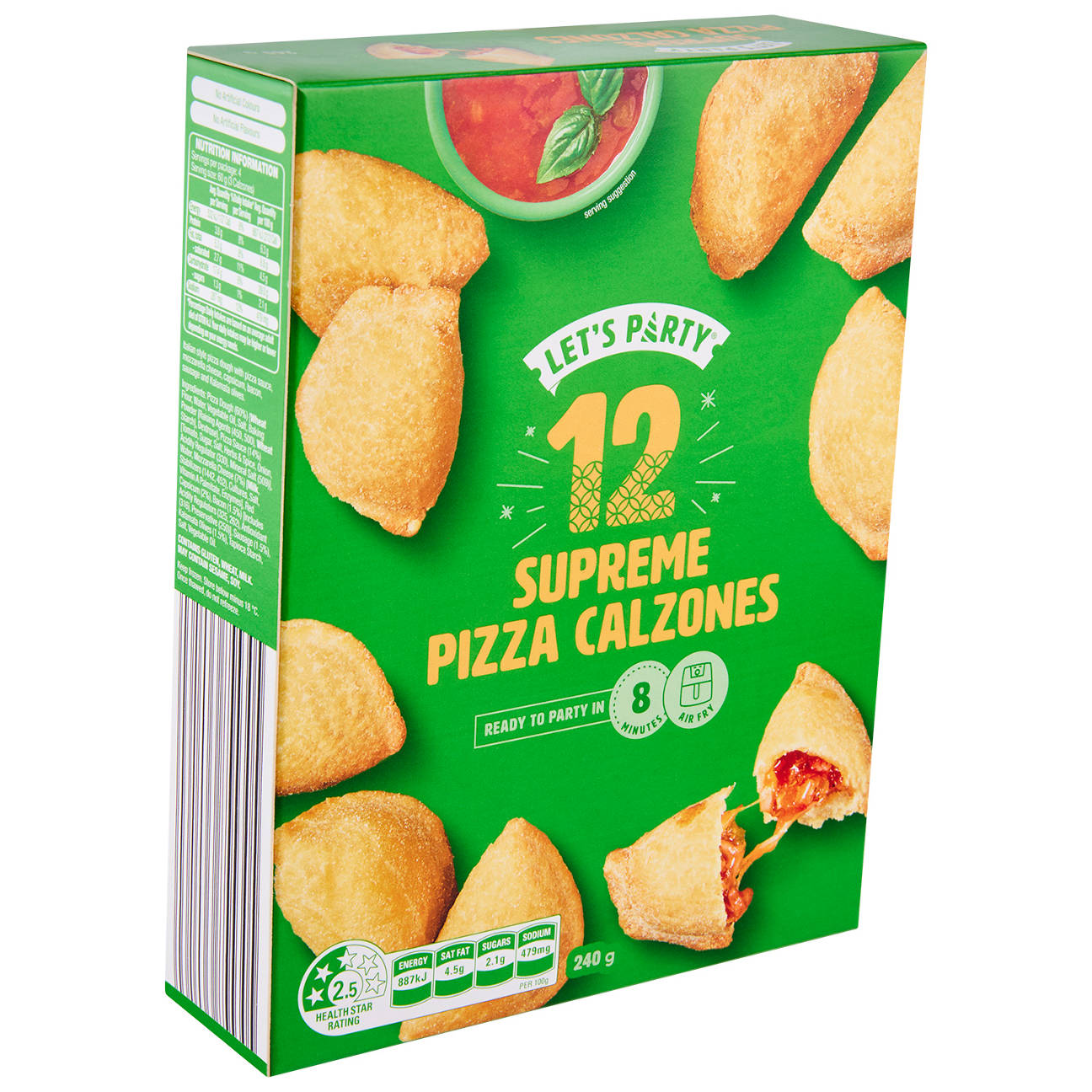 Supreme Pizza Calzones 12 Pack 240g
