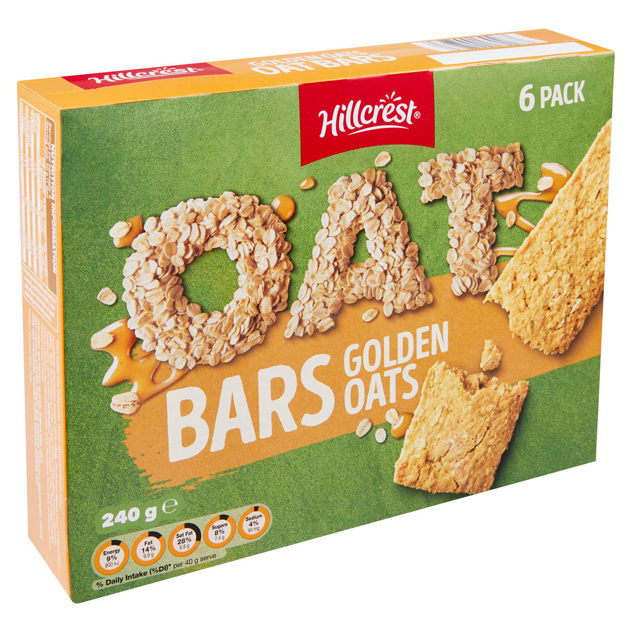 Oat Bars Golden Oats 6 Pack 240g
