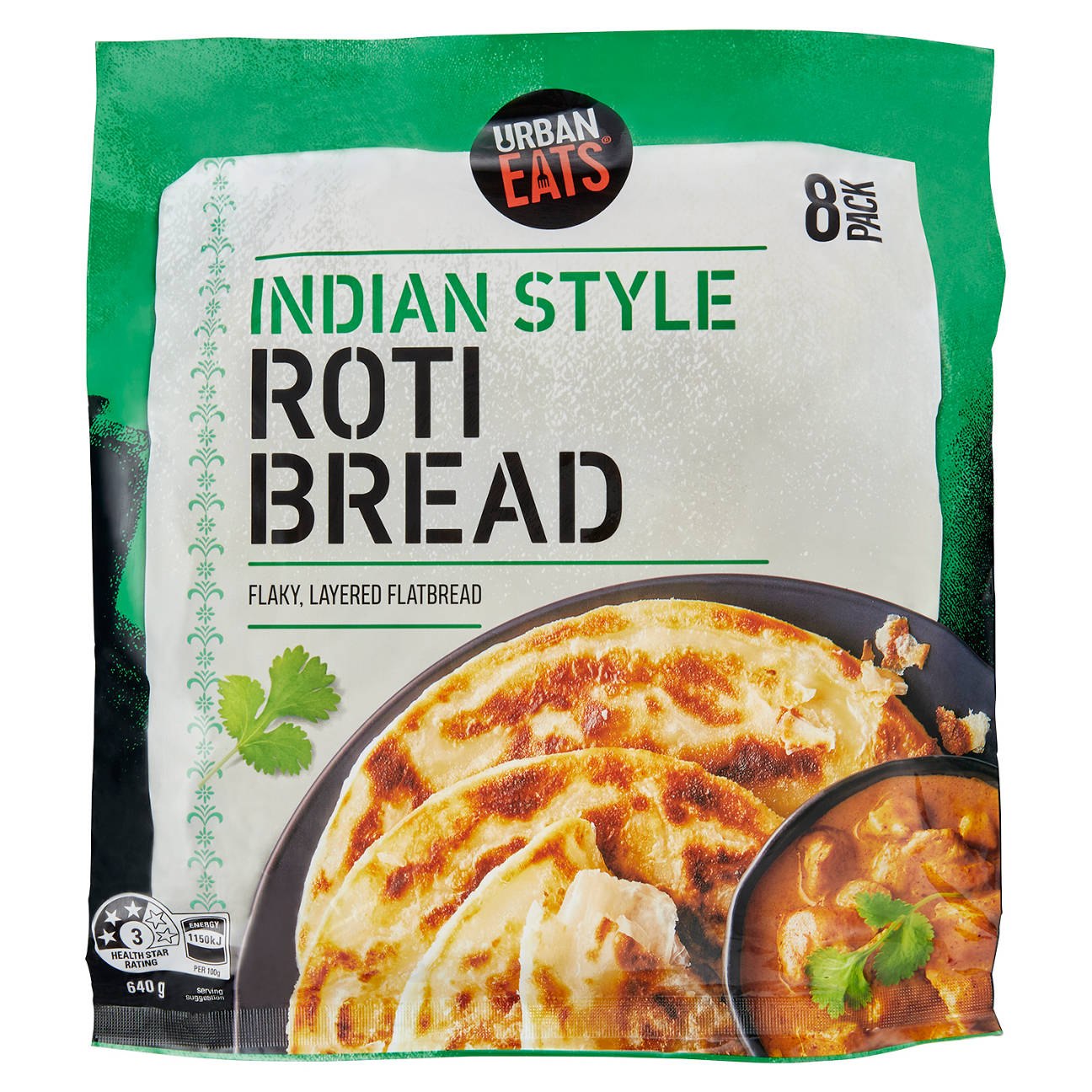 Roti Bread 8 Pack 640g