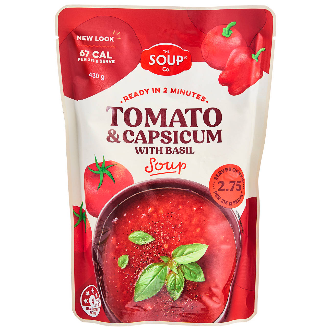 Tomato & Capsicum with Basil Soup 430g
