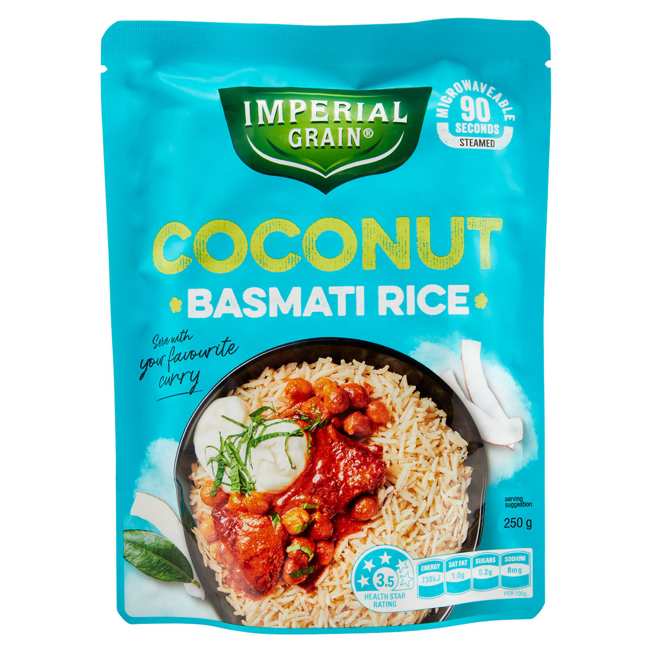 Microwave Rice Pouch Coconut Basmati 250g
