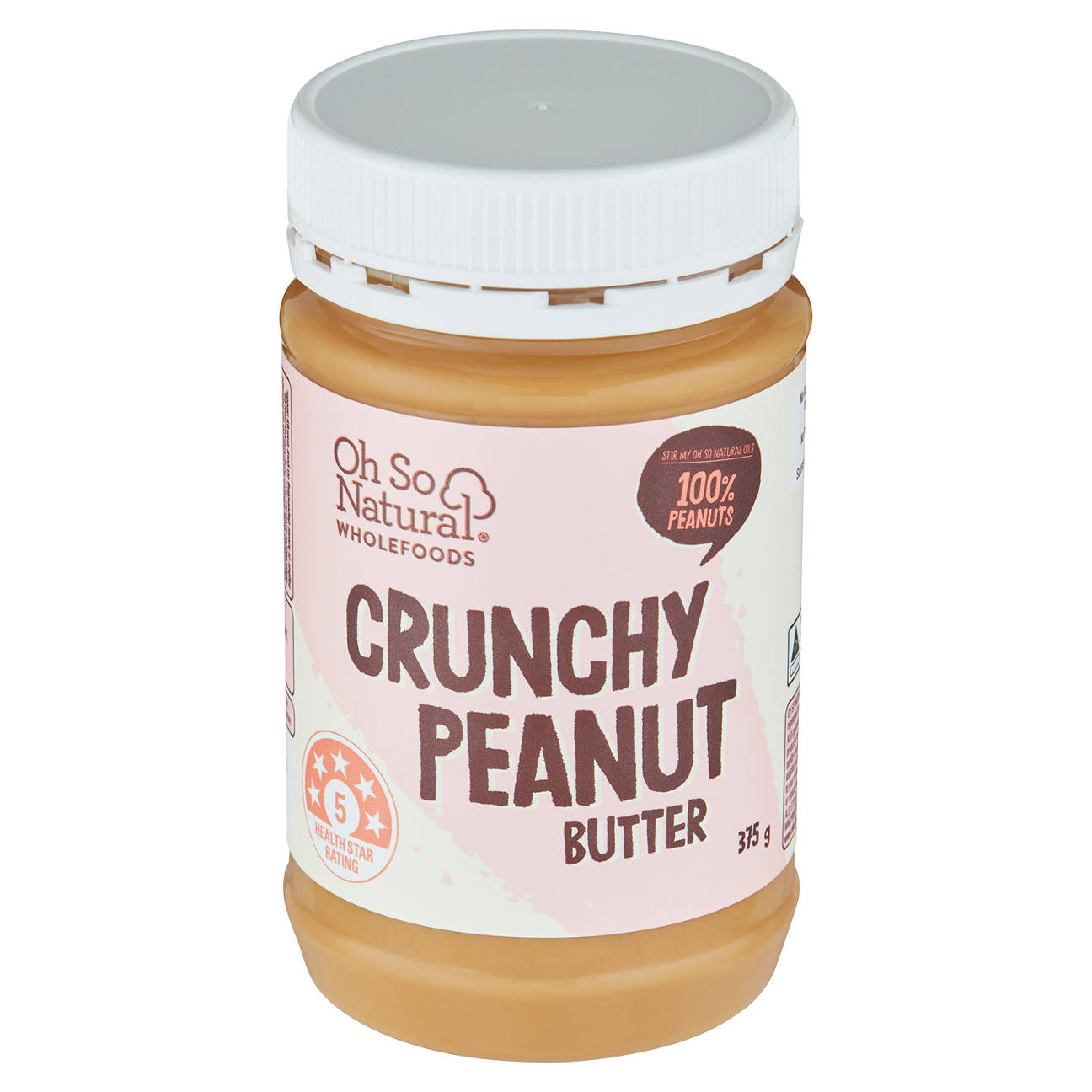 Natural Peanut Butter Crunchy 375g