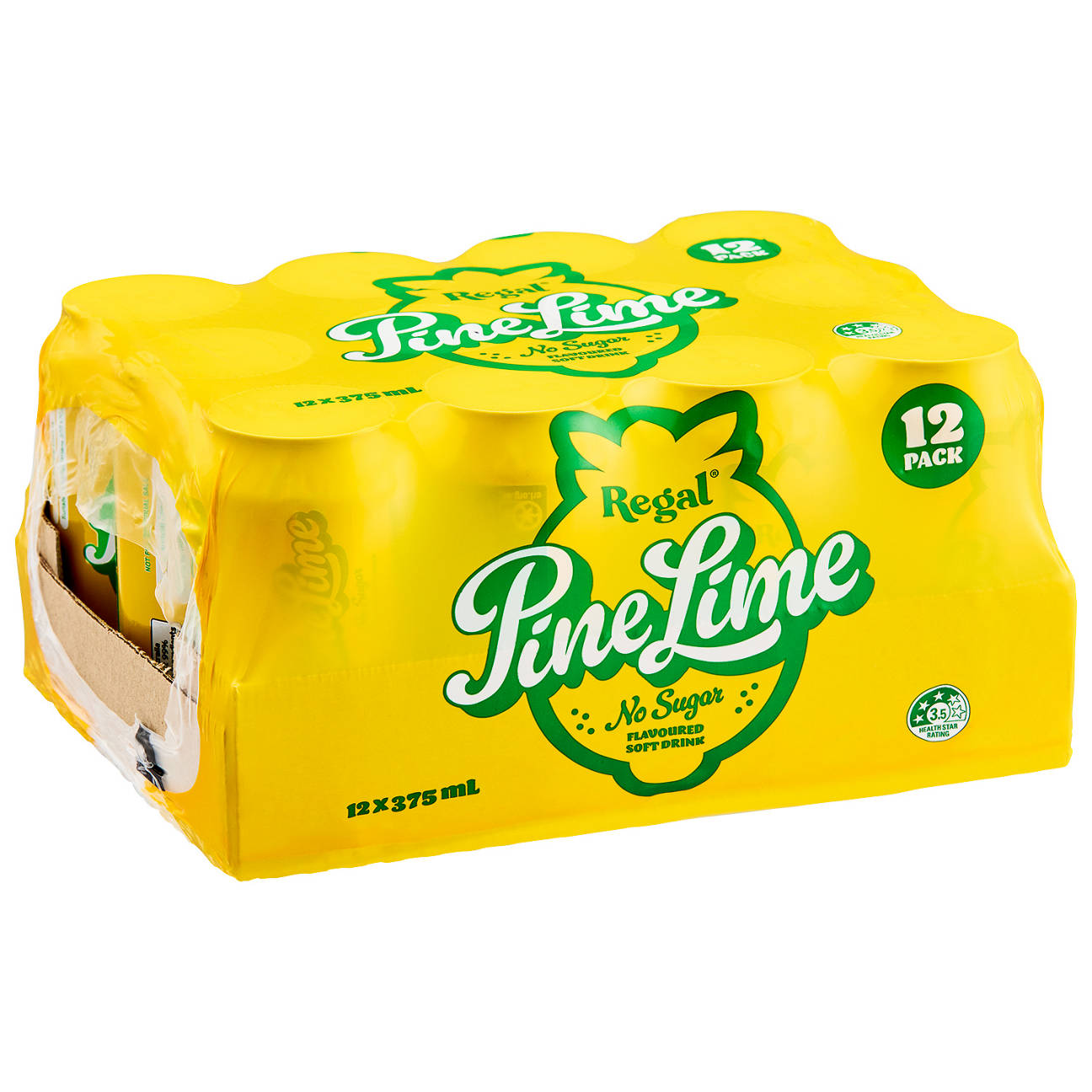 Pine Lime No Sugar 12 Pack 375ml