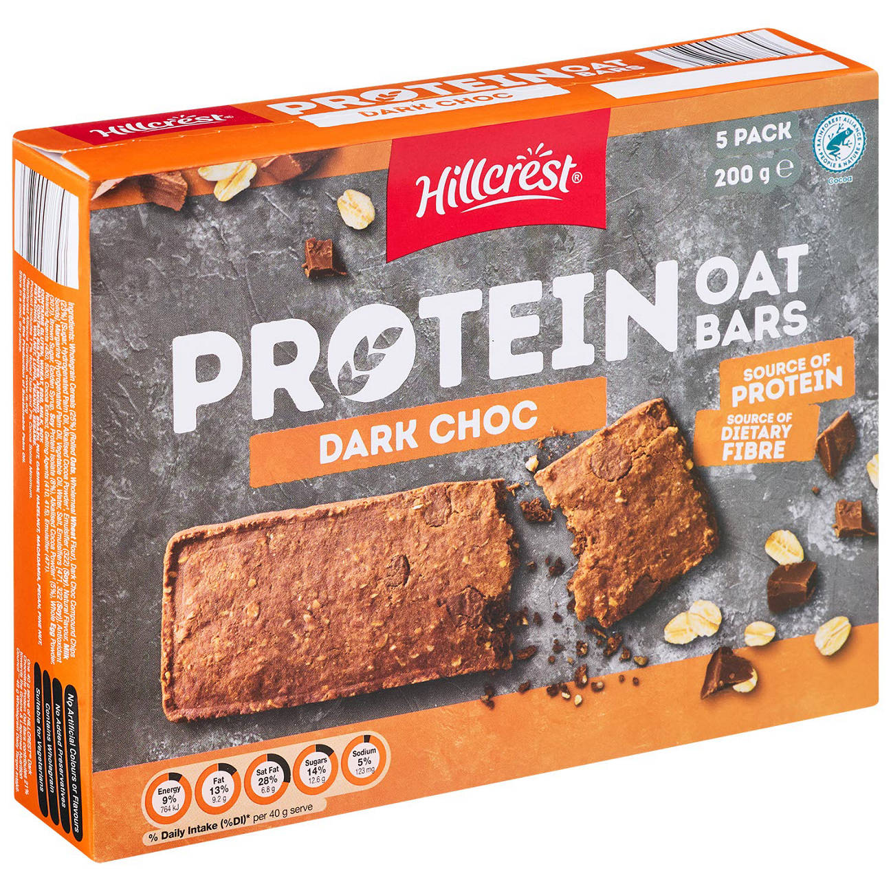 Protein Oat Bars Choc Chip Coconut 5 Pack 200g