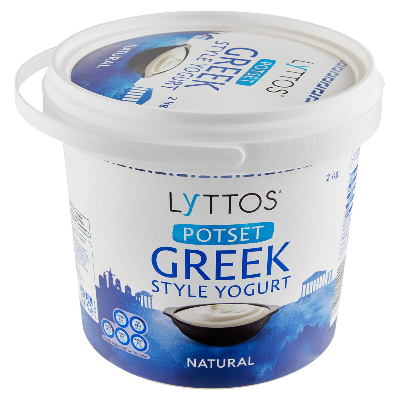 Greek Style Yogurt Natural Pot Set 2kg