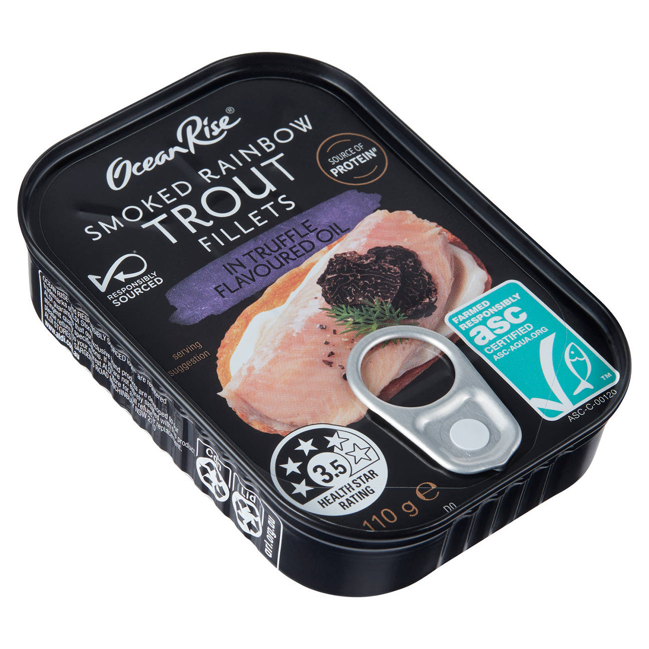 Smoked Rainbow Trout Fillets in Truffle Flavoured Oil 110g