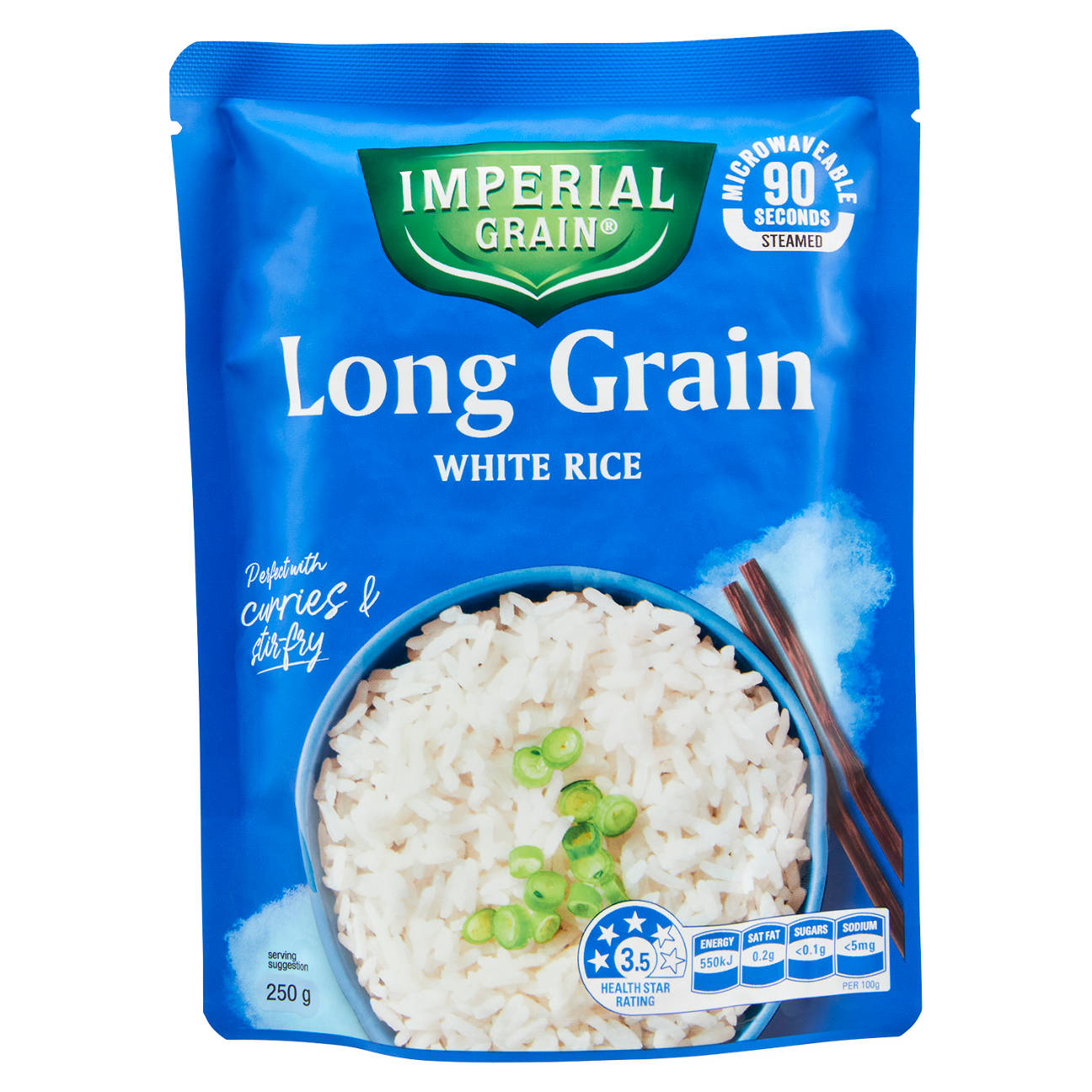 Microwave Rice Pouch Long Grain White 250g