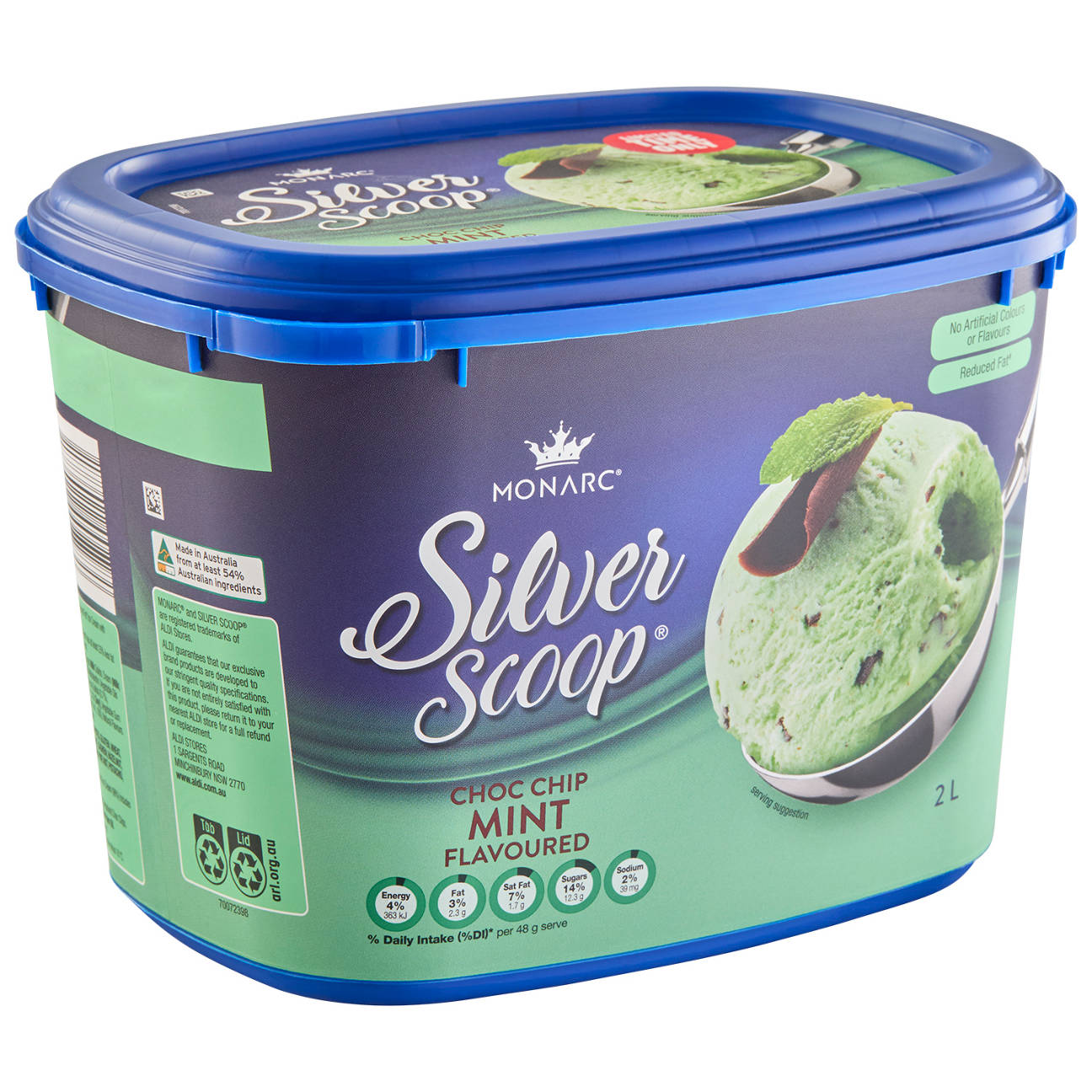 Silver Scoop Choc Chip Mint 2L