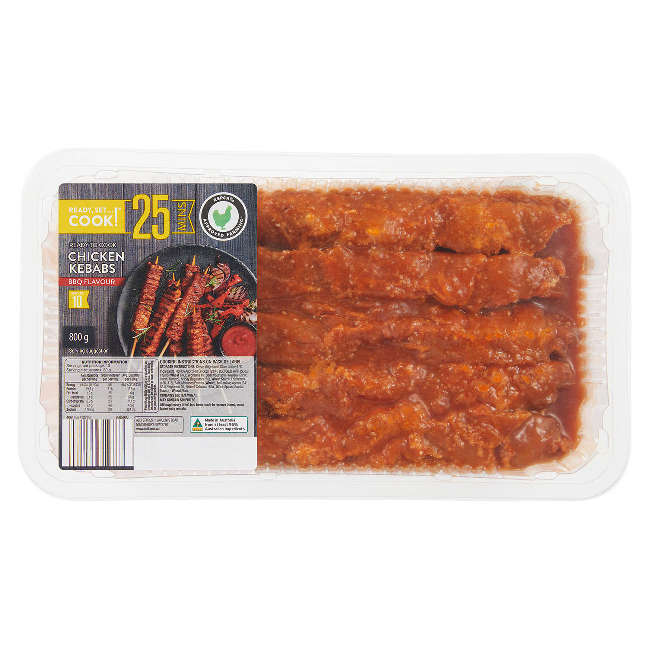 BBQ RSPCA Approved Chicken Kebabs 800g