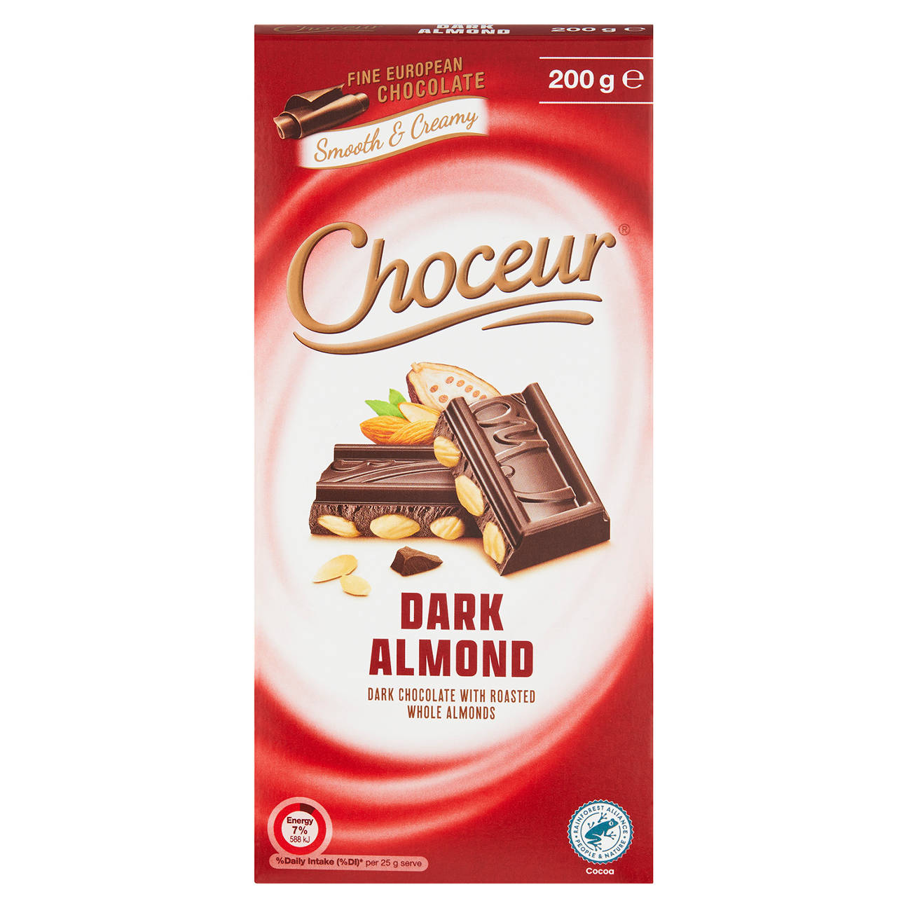 Dark Almond Chocolate Block 200g