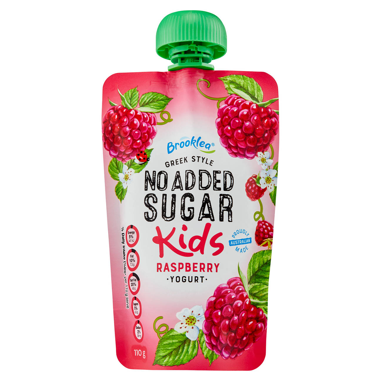 No Added Sugar Raspberry Yogurt Pouch 110g