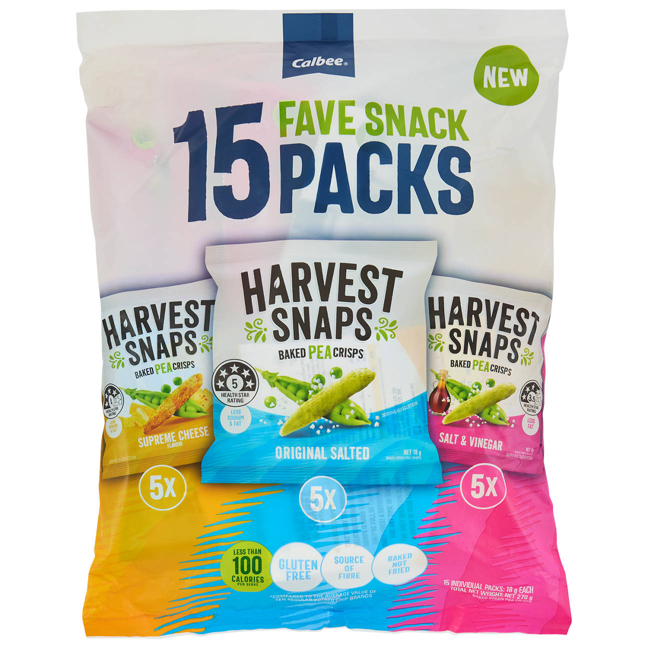 Harvest Snaps 15 Pack 270g