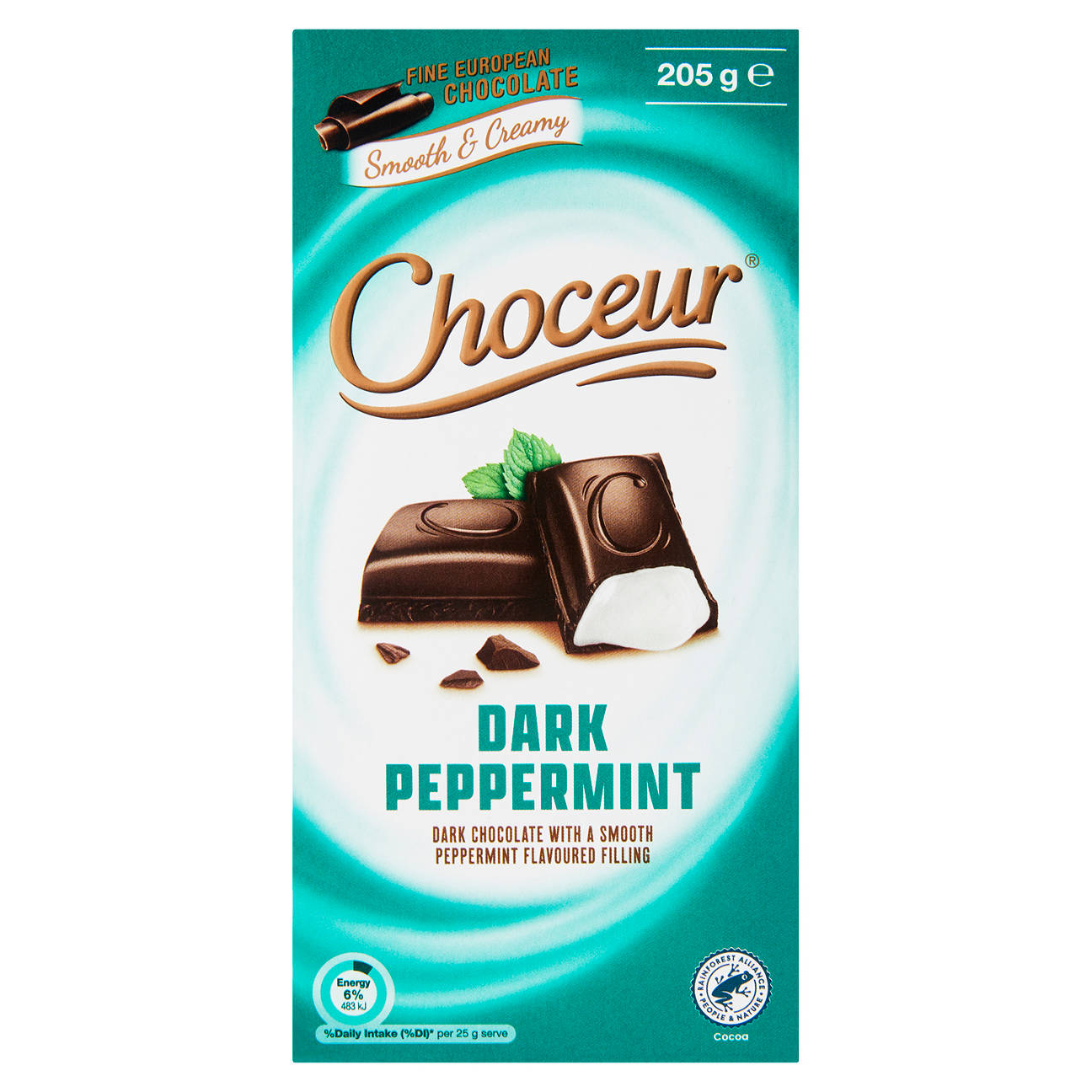 Dark Peppermint Chocolate Block 205g