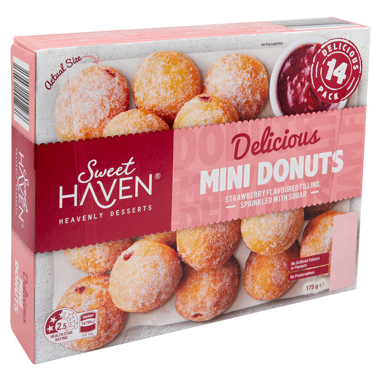 Mini Donuts Strawberry Flavoured 14 Pack 175g
