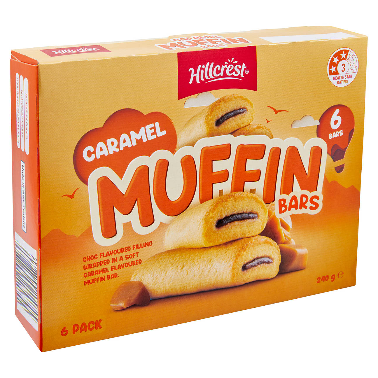 Muffin Bars Caramel 6 Pack 240g