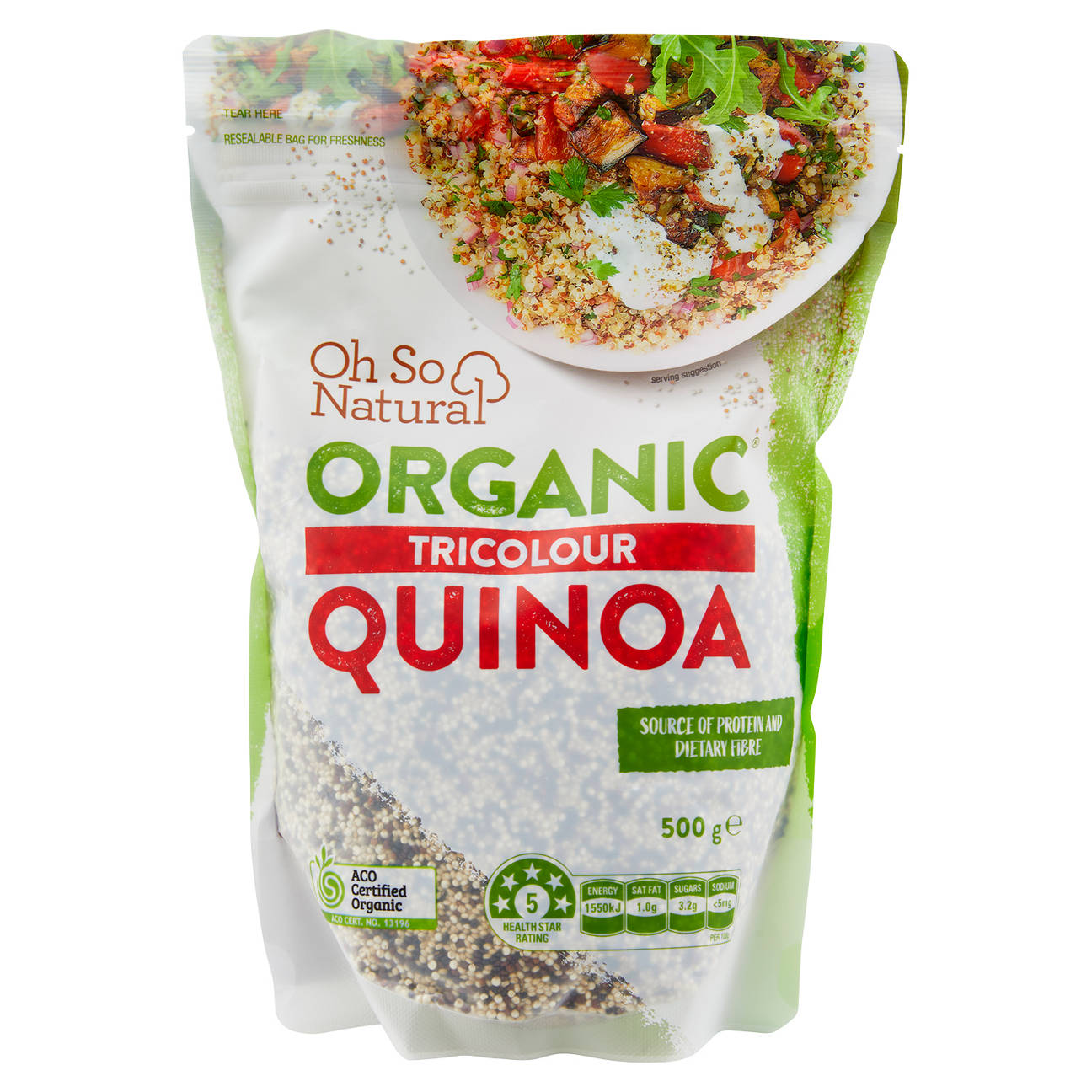 Organic Tricolour Quinoa 500g