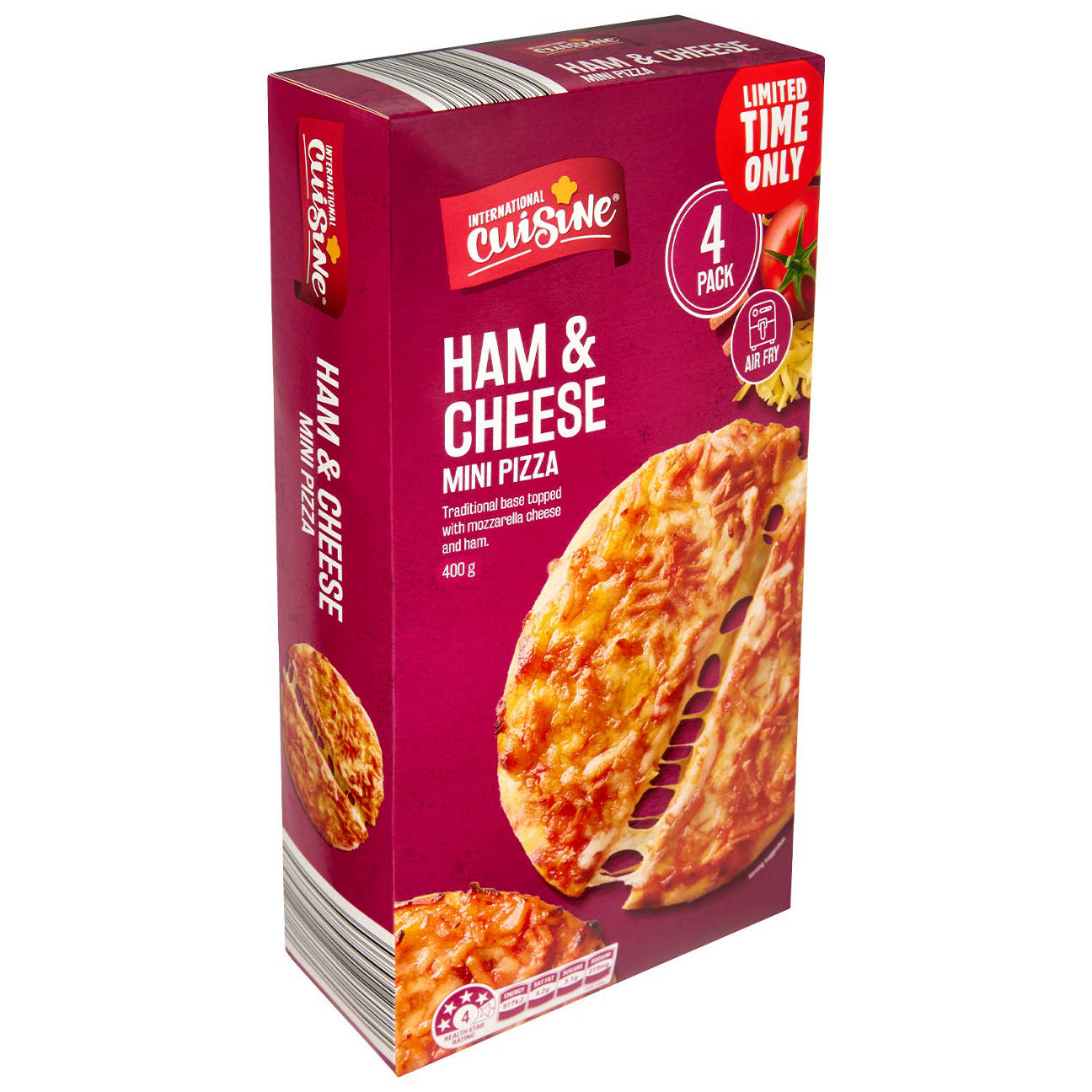 Ham & Cheese Mini Pizza 4 Pack 400g