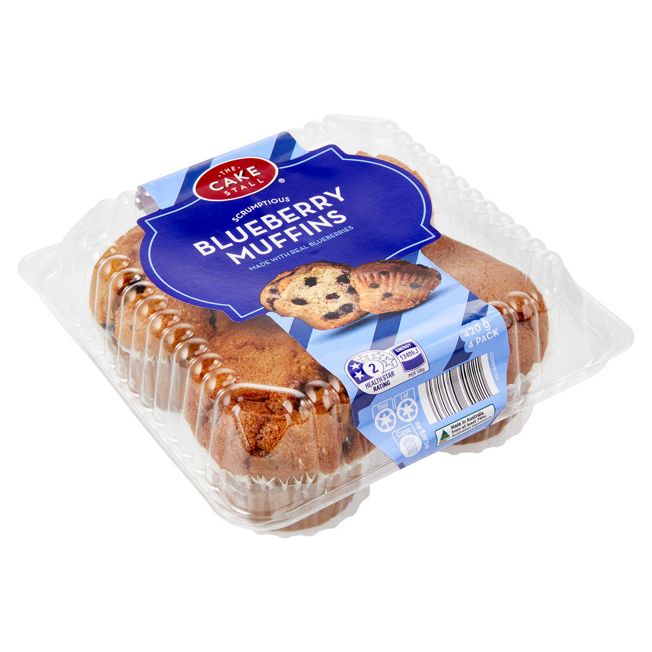 Blueberry Muffins 4 Pack 420g