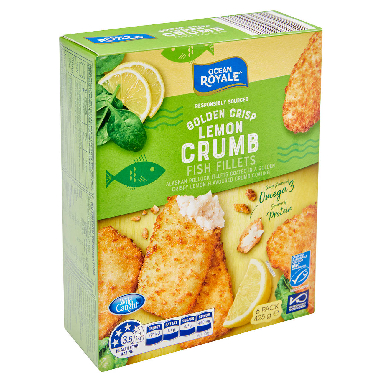 Golden Crisp Fish Fillets – Lemon Crumb 425g
