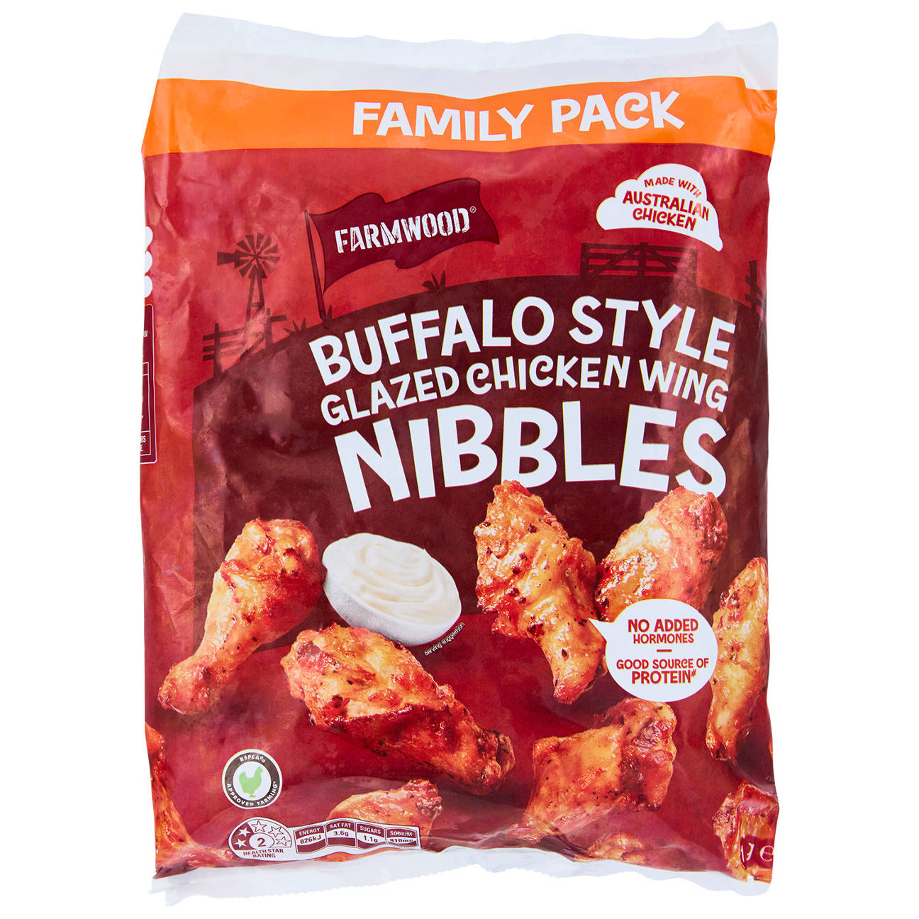 Buffalo Style Glazed Chicken Wing Nibbles 1kg