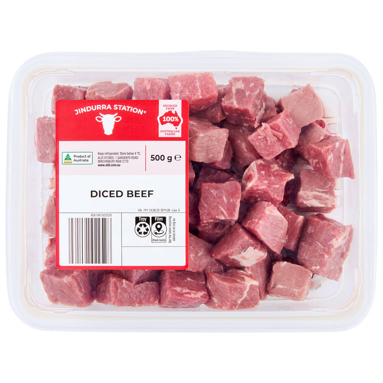 Diced Beef 500g