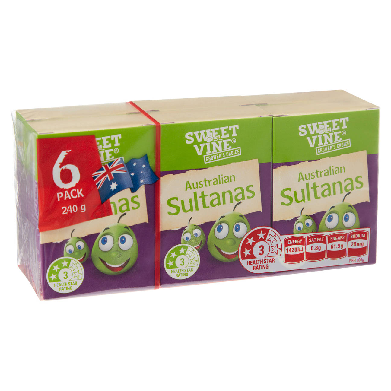Australian Sultanas 6 Snack Pack