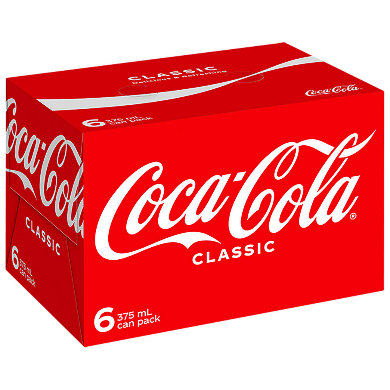 Coca-Cola Classic Soft Drink Multipack 6x375mL.