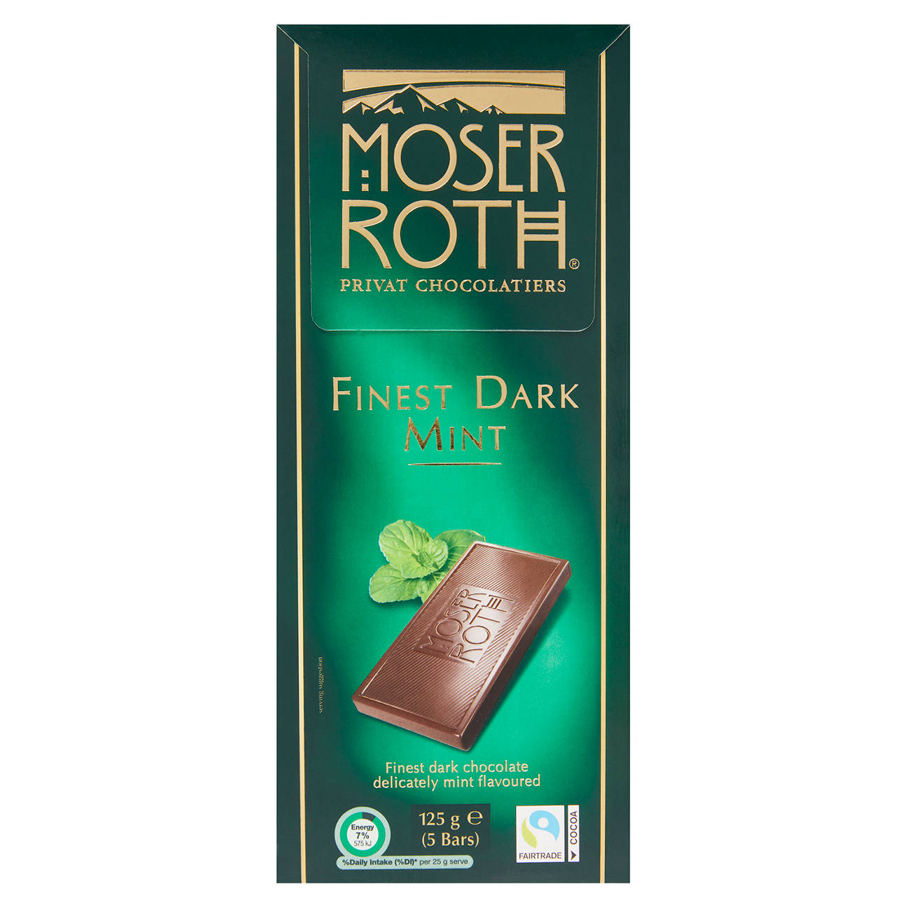Finest Dark Mint Chocolate 5 Pack 125g