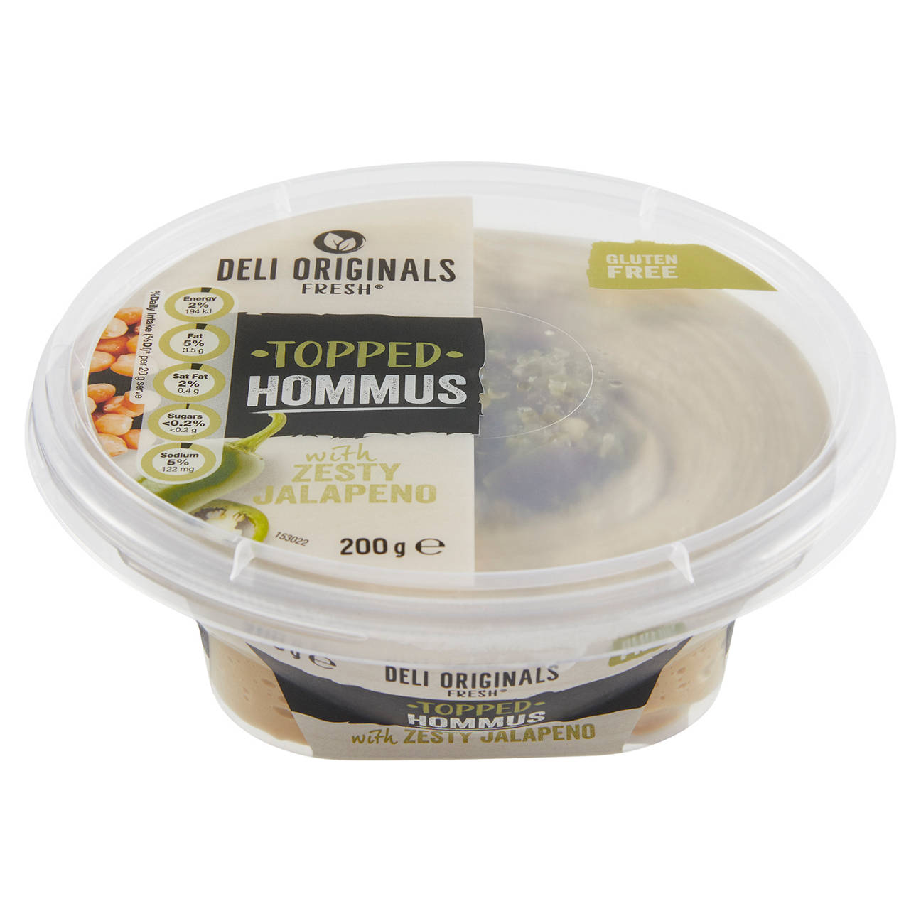 Zesty Jalapeno Topped Hommus Dip 200g