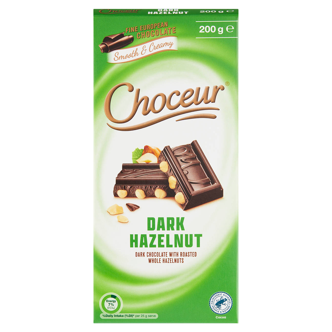 Dark Hazelnut Chocolate Block 200g