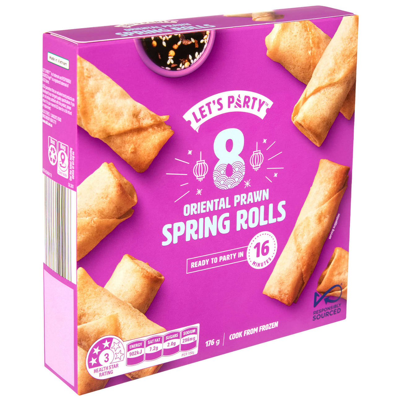 Oriental Prawn Spring Rolls 8 Pack 160g