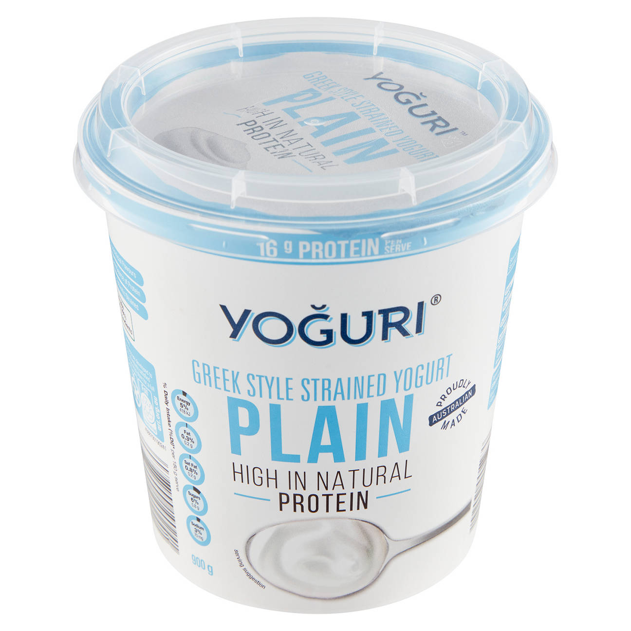 Greek Style Strained Yogurt Plain 900g