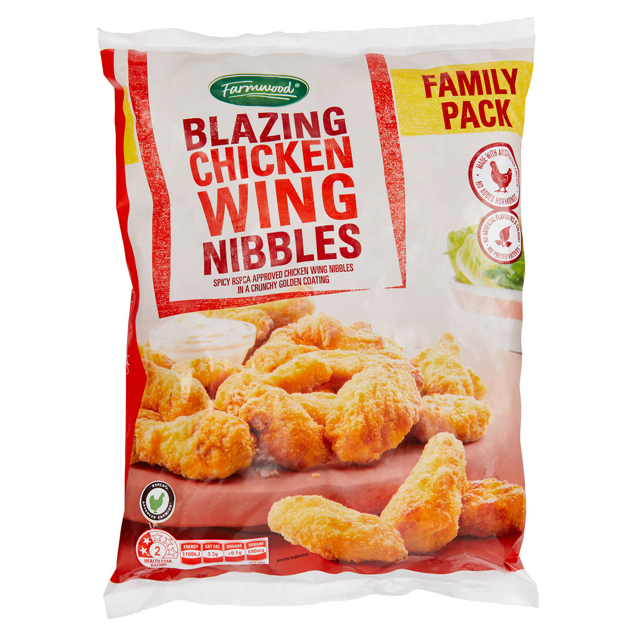 Blazing Chicken Wing Nibbles 1kg