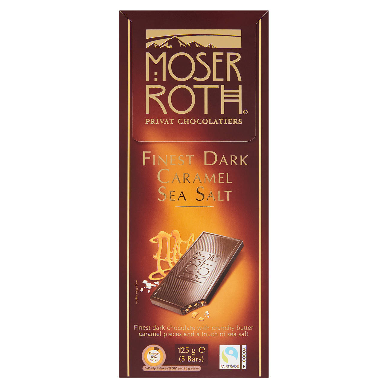 Caramel Sea Salt Chocolates 5 Pack 125g