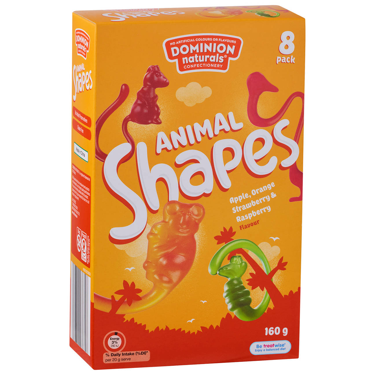Animal Shapes 8 Pack 160g