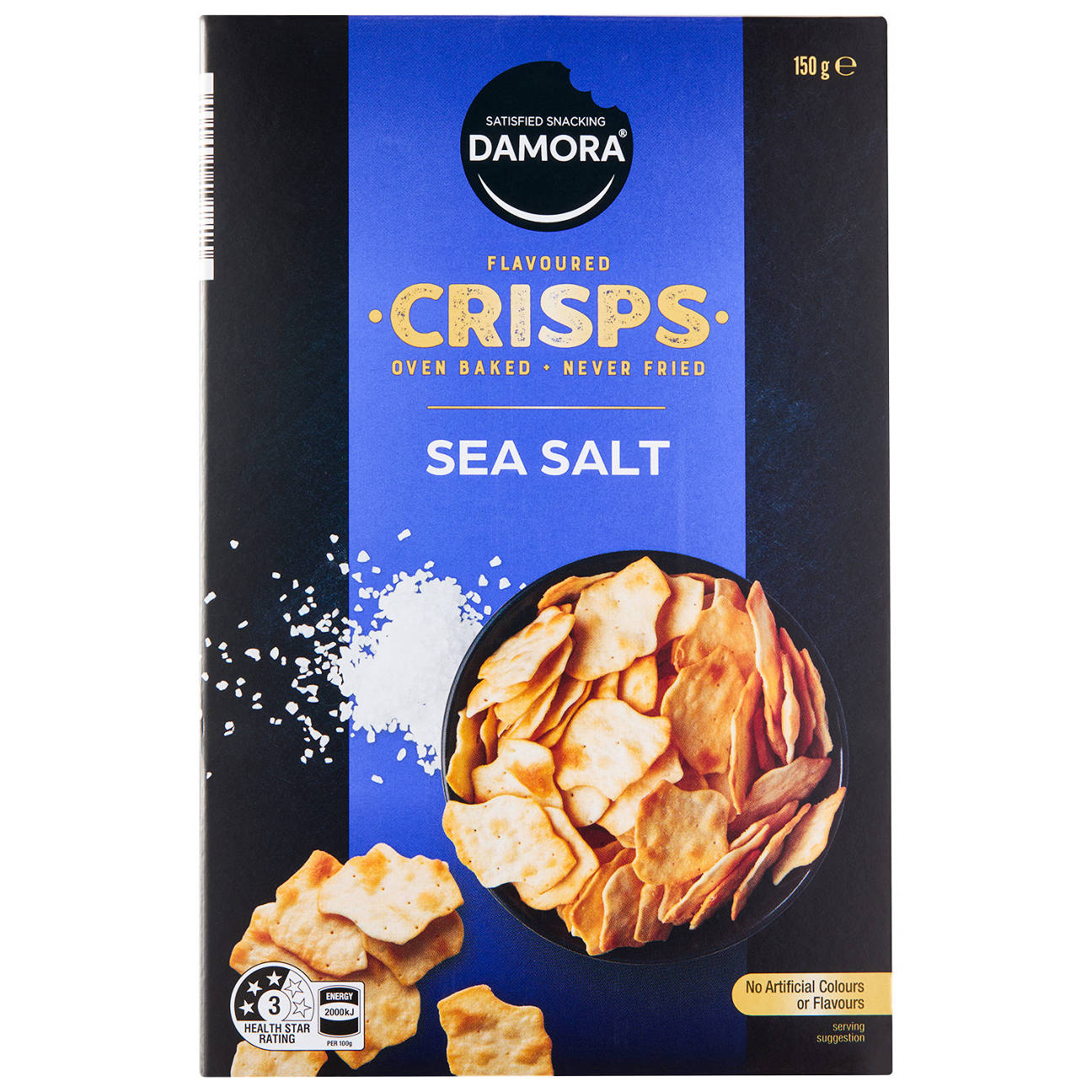 Damora Crisps Sea Salt 150g