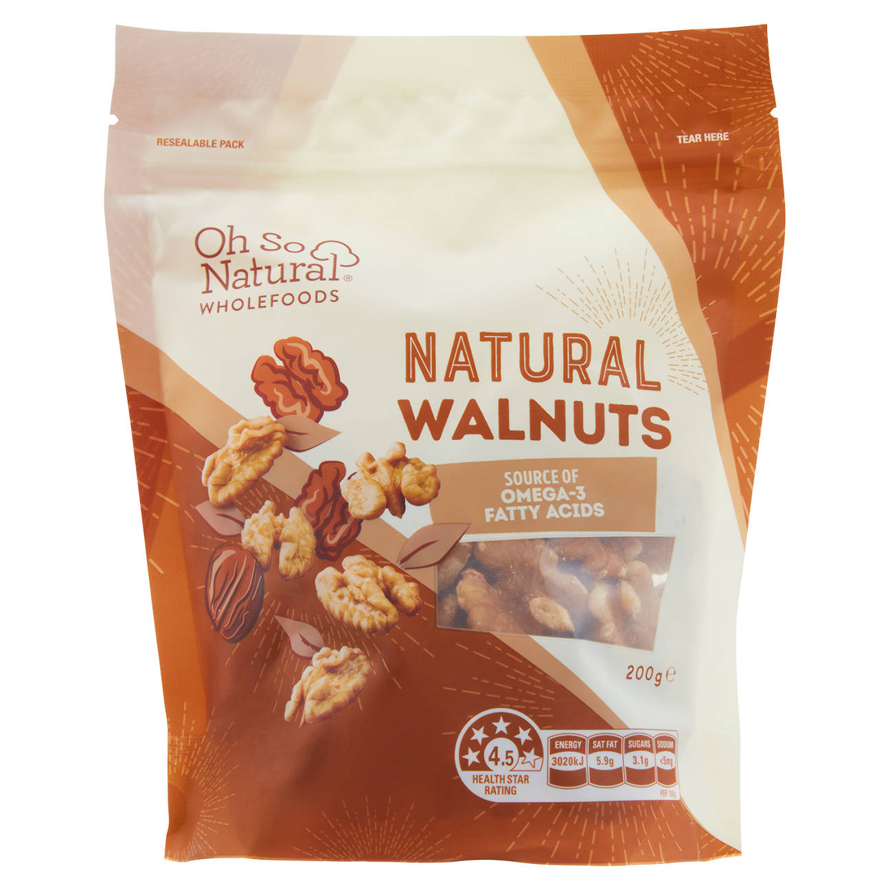 Natural Walnuts 200g