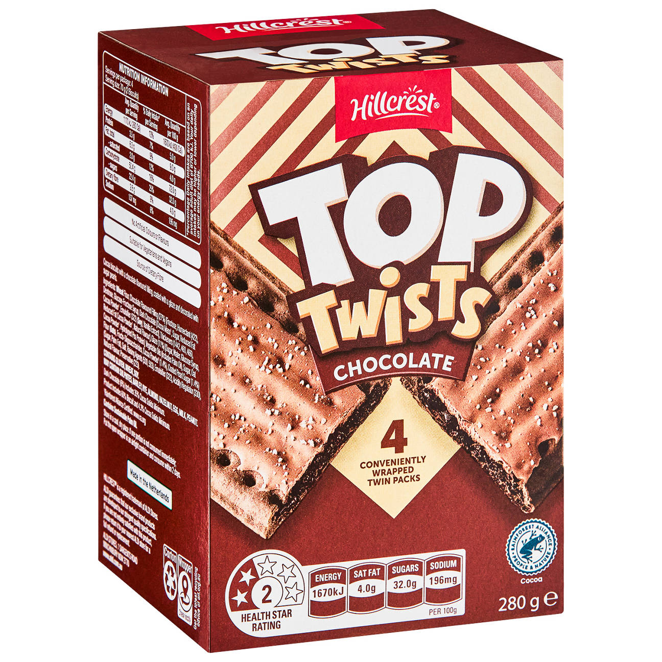 Top Twists Chocolate 4 Pack 280g