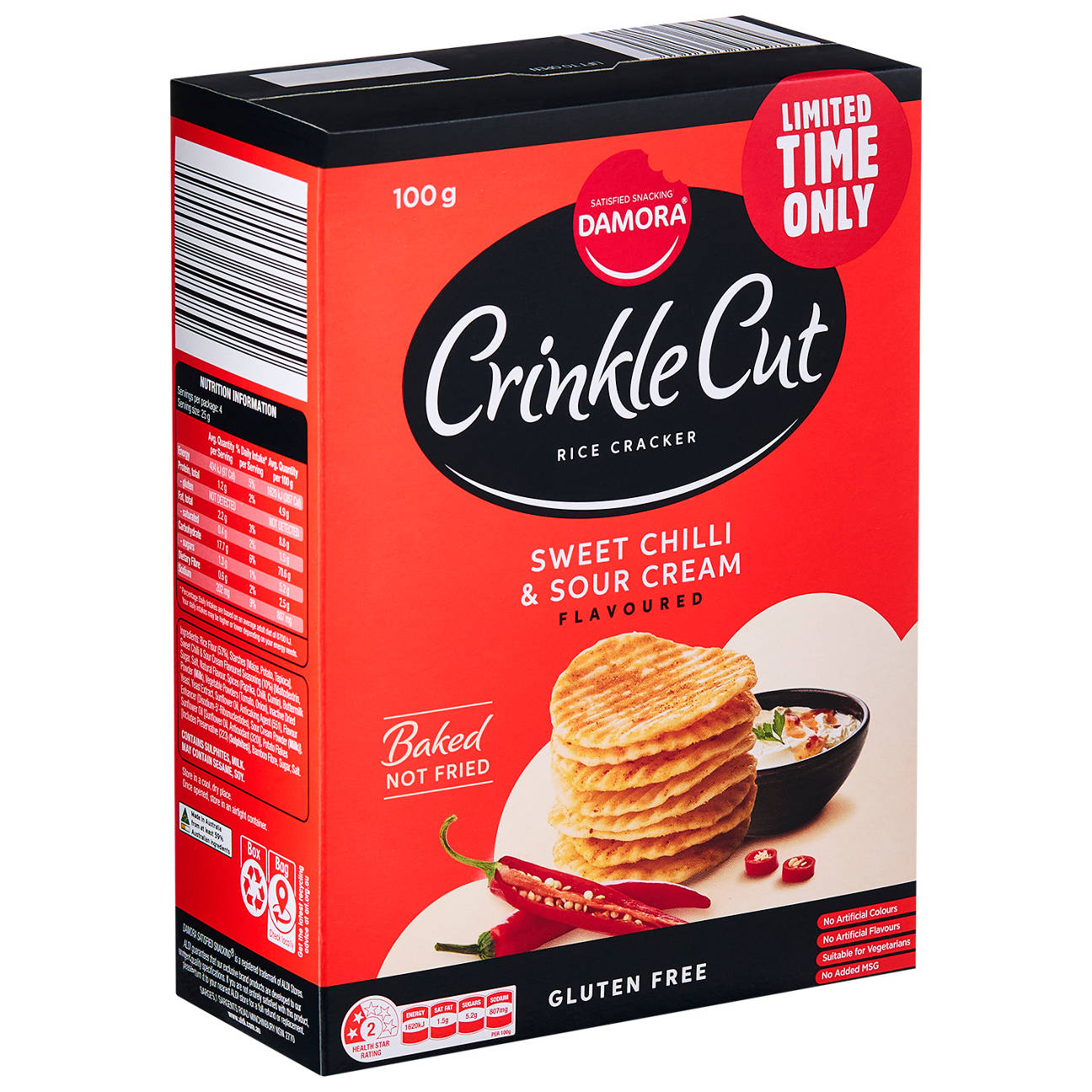 Sweet Chilli Rice Cracker 100g