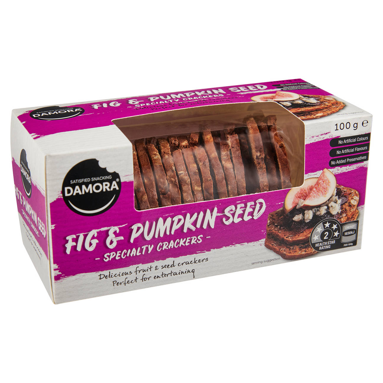 Specialty Crackers Fig & Pumpkin Seeds 100g